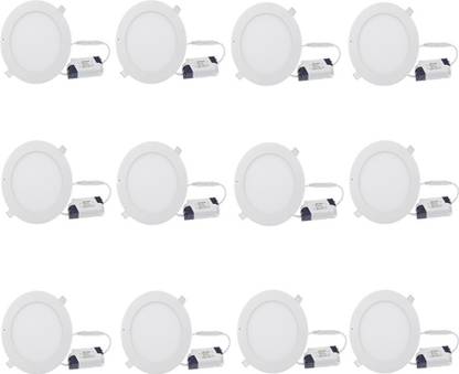 GALAXY 12 watt LED Round Slim Panel Light False Ceiling POP DownLight ...