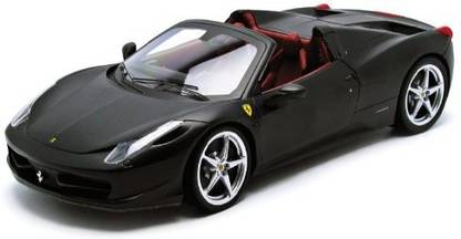 HOT WHEELS Ferrari 458 Italia Spider Matt Black Elite Edition 1/18 ...