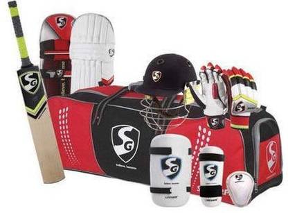 SG Premium Gold Complete Cricket Kit with Full Size English Willow ...