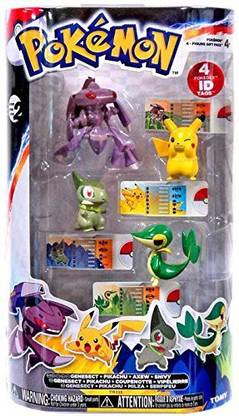 Pokemon Center Tomy Basic Figure 4-Pack Genesect, Pikachu, Axew & Snivy ...
