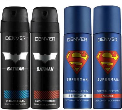 DENVER Superman Strength Deo + Superman Power Deo+Batman Urban Legend ...