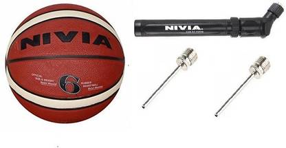 NIVIA Combo of Three, One 'Engraver' Basketball ,One Double Action Pump ...