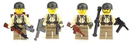 Genrc Us Army Ww2 Tan Soldiers Complete Squad (Sku58)- Battle Brick ...