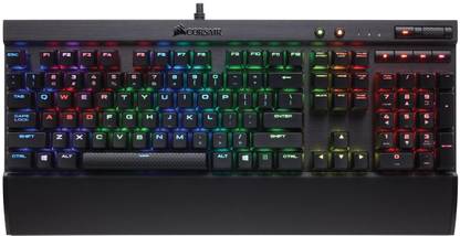Corsair K70 RGB MK.2 Rapidfire Mechanical, Backlit RGB LED, Cherry MX Speed Wired USB Standard ...
