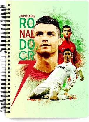 MOTIVATE BOX India Cristiano Ronaldo CR7 design Wiro bounded Notebook ...