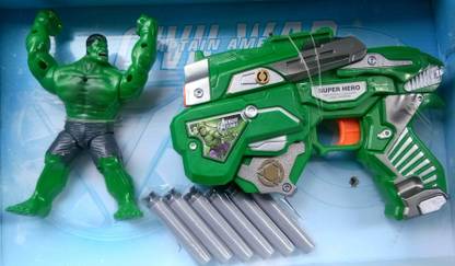 RGB GROUP Avengers Hulk Soft Bullet Blaster Gun with Hulk Toy & Bullets ...