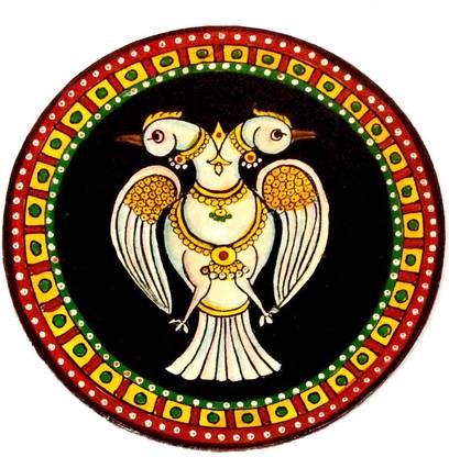 Traditions Ganjifa Cards - Gandaberunda (Twin Headed Eagle) Watercolor ...