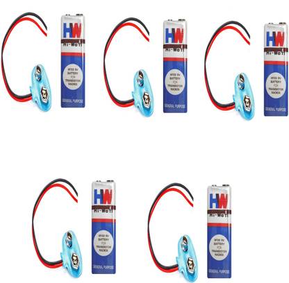 TechWiz 5 Piece 9v with Snap Connector Battery - TechWiz : Flipkart.com
