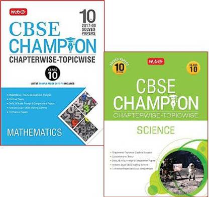 MTG CBSE Champion Chapterwise Topicwise Solved Paper Class-10 ( Science + Maths ) COMBO: Buy MTG ...