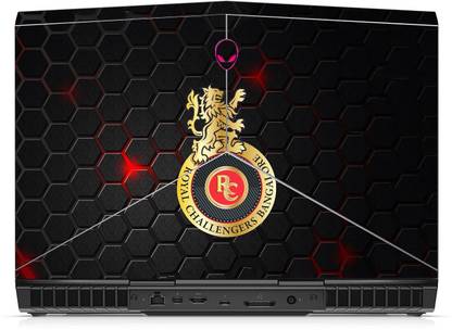 GADGETSWRAP Printed PLAY BOLD RCB LOGO Skin For Alienware 13 R3 Laptop ...