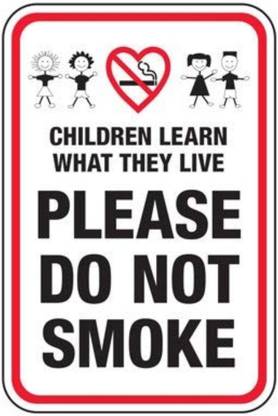 Paper Plane Design Please Do Not Smoke Emergency Sign Price in India ...