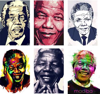 Nelson Mandela,Madiba ( Pack of 6 )Wall Poster Collection For Office ...