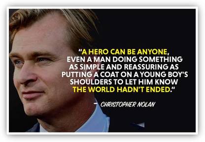 CHRISTOPHER NOLAN-Quotes Wall Poster Paper Print - Quotes & Motivation ...