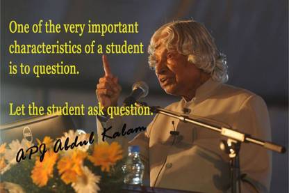 AD Abdul Kalam Wall Poster For Room Paper Print - Quotes & Motivation ...