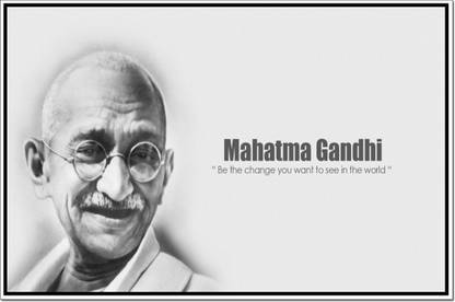 AD Mahatma Gandhi Wall Poster For Room Paper Print - Quotes ...