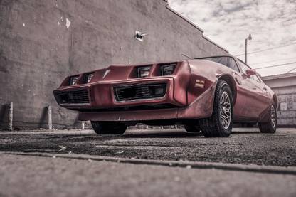 Red Vintage Car Crash Paper Print - Art & Paintings posters in India ...