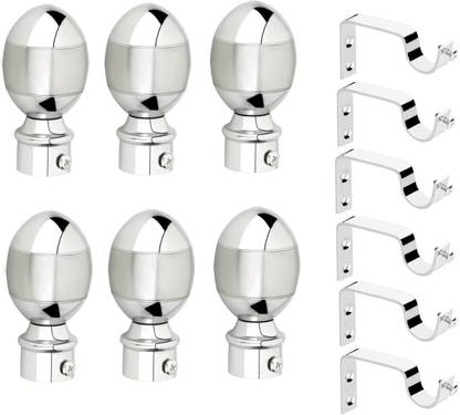 KORA Silver Rod Rail Bracket Metal Price in India - Buy KORA Silver Rod ...