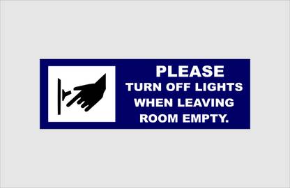 signEver Please Turn Off When Leaving Room Empty Information Vinyl ...