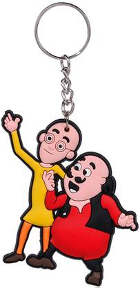 MISMIL Motu Patlu Keychain Cartoon Characters Rubber PVC Key Chain Key ...