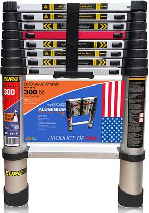 EURO Telescopic ladder 2.9 meter ( 10 ft ) - Stores at 3.5 ft - New 10x ...