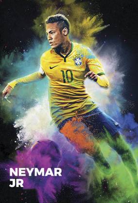 Neymar Jr Jumbo Poster for Room & Office (24 Inch X 36 Inch, Rolled ...