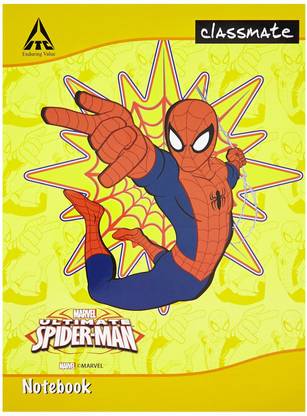 Classmate MARVEL ULTIMATE SPIDERMAN A4 Notebook SINGLE LINE 180 Pages ...