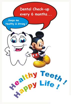 Dental Dentist Poster Healthy teeth happy life Wall Poster Print on Art ...