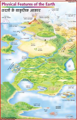 Geography charts - Physical Features of Earth Paper Print - Educational ...
