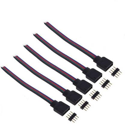 Walter 5 pcs Male + 5 pcs Female 4 PIN RGB Male and Female Connector ...