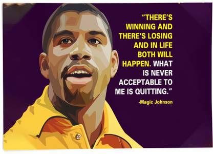 Magic Johnson Motivational Wall Posters Paper Print - Personalities ...