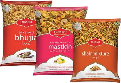 Bikaji Aslee Bikaneri Bikaji Shahi Mixture 150g, Cornflakes Mix 150g ...