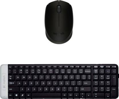 Logitech Multimedia Keyboard (English)-K230-Black-Wireless Mouse-B170 ...