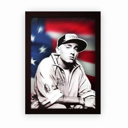 Eminem Colorful Illustration Framed Poster For Wall Hanging or Desk ...