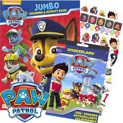 Stickerland PAW Patrol Coloring Book and Stickers - 295 Stickers! - PAW ...