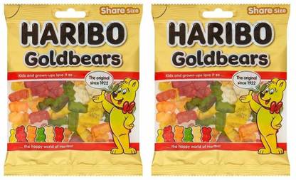 Haribo Gold Bears Share Size Jellies 180g Pack Of 2 Regular Jelly Candy ...