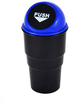 SWAB Portable Mini Car Dustbin/Trash Bin, Blue Plastic Dustbin Price in ...