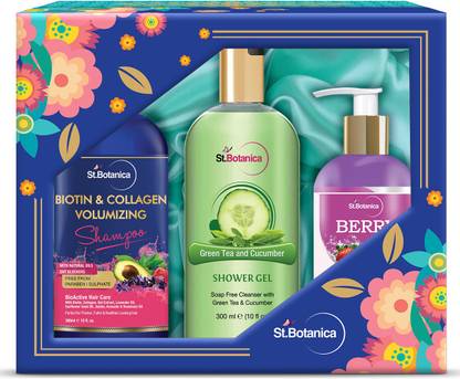 St.Botanica Body Kit: Biotin & Collagen Shampoo + Green Tea & Cucumber ...