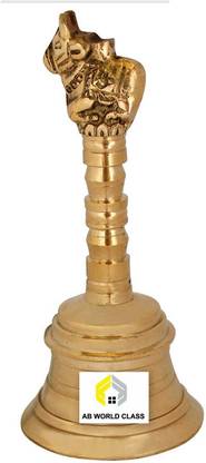 AB WORLD CLASS Hindu Hand Held Nandi Bell - Brass Puja Prayer Ghanti ...