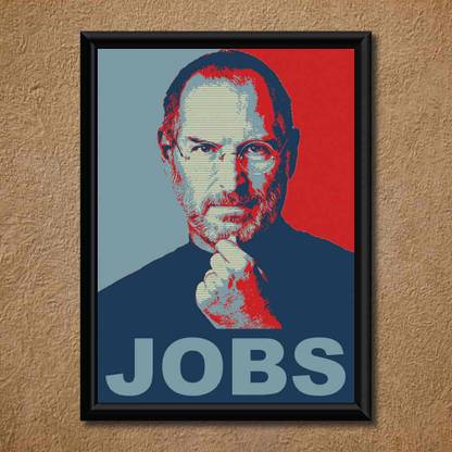 Handmade Steve Jobs Wall Poster Laminated (With PVC Frame) Paper Print ...