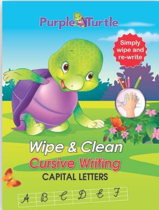 Purple Turtle Wipe & Clean Cursive Writing Capital Letters: Buy Purple ...