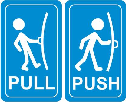 signEver Push Pull Sign Bord For Glass Door Home Office Hospital Mall ...