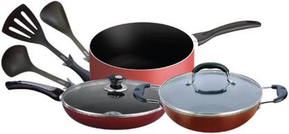 Nolta Popular Series 7Pcs Induction Bottom Non-Stick Coated Cookware ...