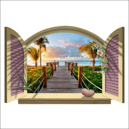 Day Decals 58 cm Wooden Beautiful Way Window Illusions Vinyl Multicolor ...