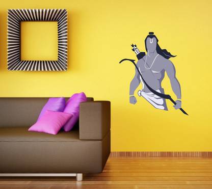 Decor Kafe 60 cm Hall Decor | Lord Ram Wall Stickers ( 60Cm X 50Cm ...