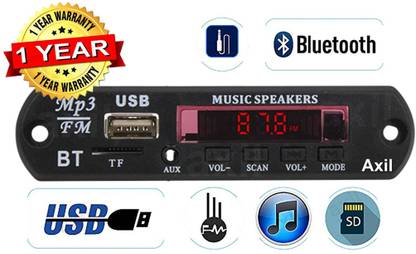 axil Bluetooth FM USB AUX Card Mp3 Stereo Audio Player Decoder Module ...