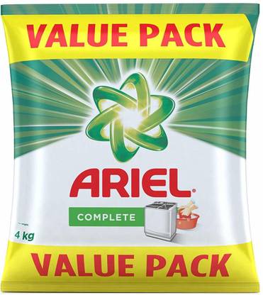 Ariel Complete Detergent Washing Powder- 4Kg Value Pack Detergent Powder 4 kg Price in India ...
