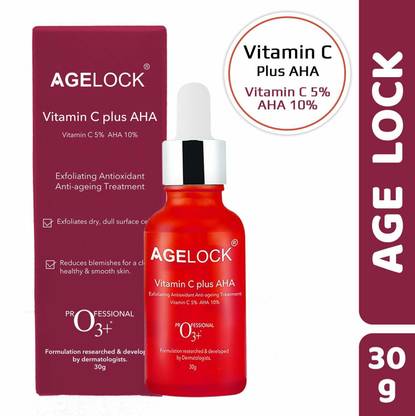 O3+ Agelock Vitamin C AHA Serum for Face Exfoliating, Antioxidant Price ...