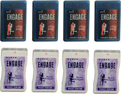 Engage 4 CLASSIC WOODY ,4 SWEET BLOSSOM (PACK OF 8) Pocket Perfume - For Men & Women - Price in ...