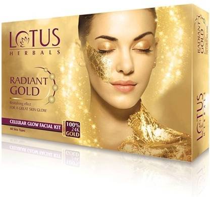 LOTUS Herbals RADIANT GOLD Cellular Glow Single Facial Kit - Price in ...