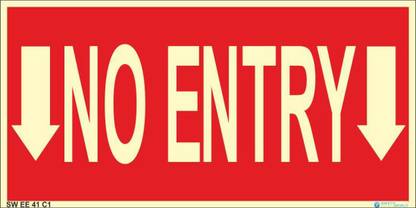 Safety World No Entry Down Arrow - 12" X 6" Emergency Sign Price in ...